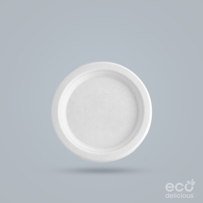 6" Plain Round Plate - Eco Delicious Pulp LLP.
