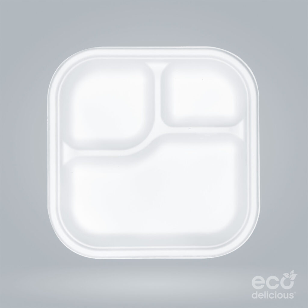 9" 3CP Square Plate - Eco Delicious Pulp LLP.